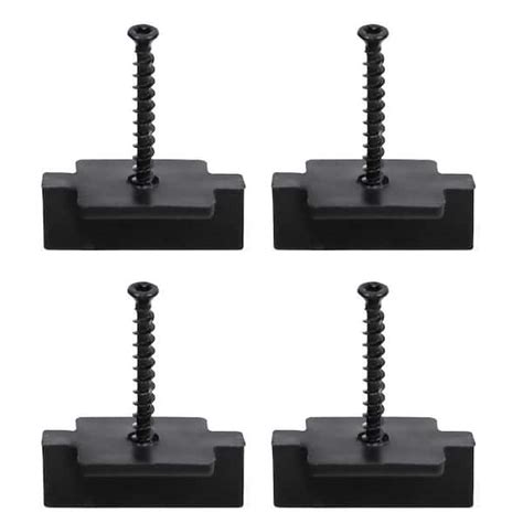 Afoxsos Nylon Black Hidden Deck Fasteners T Clips With Screws And Drill