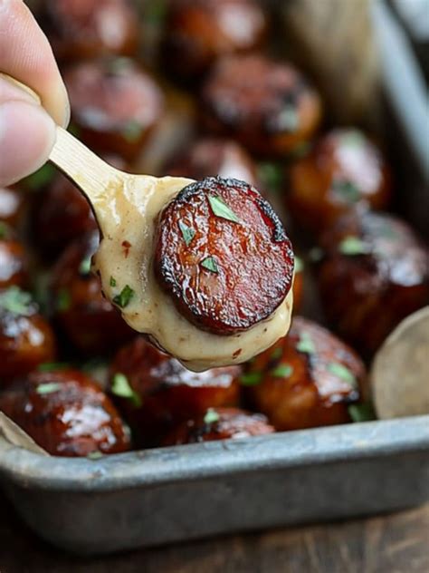 Maple Bbq Hasselback Kielbasa Bites