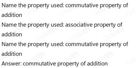 Solved The Following Examples Illustrate The Commutative Property Of Addition 7 8 3 7 3 8 4 6