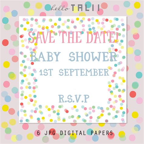 Polka Dots Clipart Overlays Pastel Confetti Party Digital Etsy