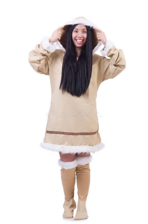 Woman Eskimo Isolated Stock Image Image Of Beautiful 42586629