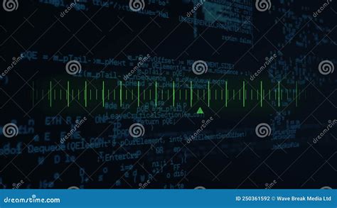Animation Of Glowing Data Processing With Markers Over Grid Stock