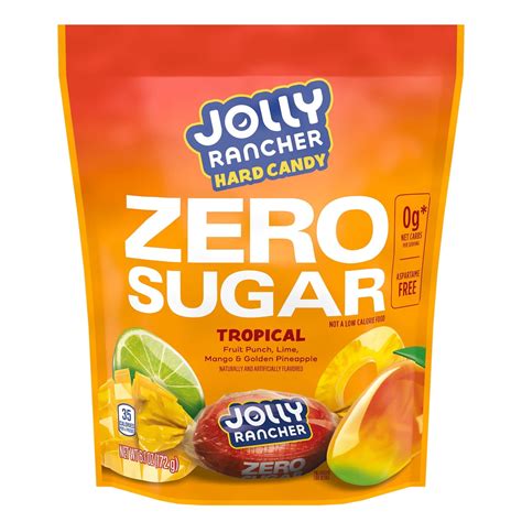 Jolly Rancher Zero Sugar Tropical Fruit Flavored Hard Candy