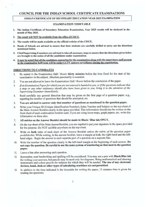 Icse Isc Exam 2025 Cisce 10th And 12th Board Exams Will Start On This