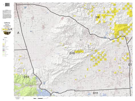 California Deer Hunting Zone D10 Map By Huntdata Llc Avenza Maps
