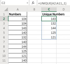 How To Use The Excel UNIQUE Function