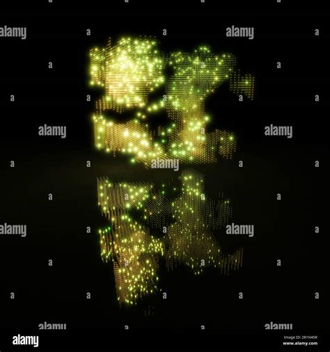 A Luminescent Object Shining In The Darkness 3d Render Illustration