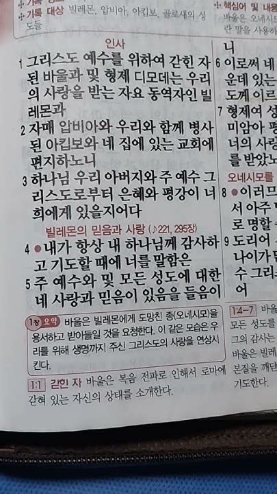 내가 너의 많은 사랑으로 많은 기쁨과 위로을 받았노라감사교회기도기독교마음말씀믿음보혈설교성경예배예수은혜