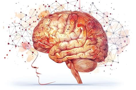 Artistic Rendering Of A Brain With Glowing Neural Connections Symbolizing Cognitive Processes