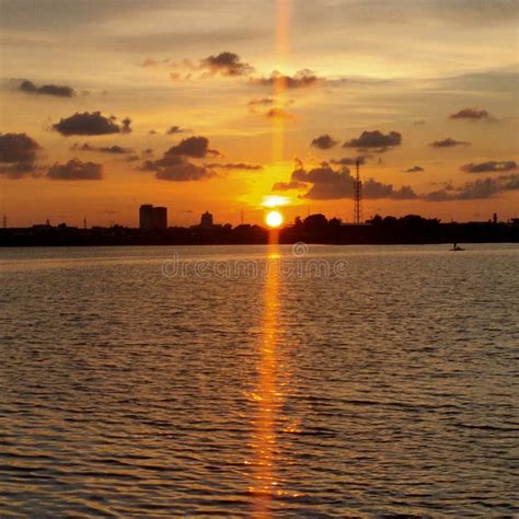 Beautiful Sunset View Of Makassar City Stock Image Image Of Morning