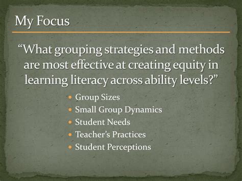 Ppt Within Class Grouping During Literacy Instruction A Look At