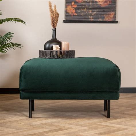 Hocker Denver Velours Vert Livin24
