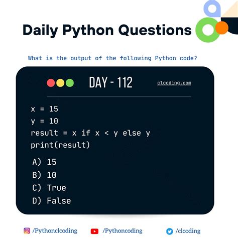 Python Coding On Linkedin Python Coding Challenge Day 112 What Is The Output Of The