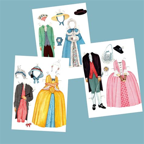 Colonial Paper Dolls From 1960 By Queen Holden Digital Download 8