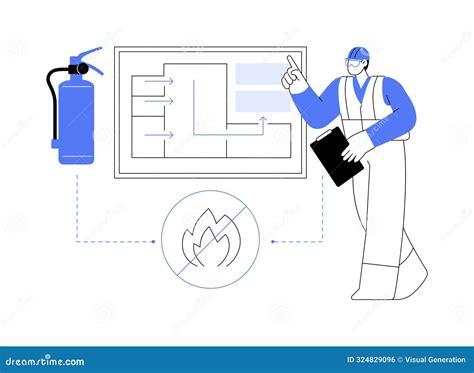 Evacuation Plan Line Icon Evacuate And Emergency Fire Escape Plan Sign Vector Graphics A