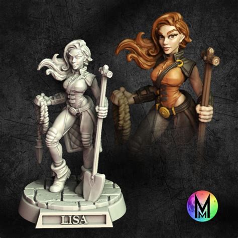 3d Printable Female Fighter Brawler Lisa The Human Female Fighter