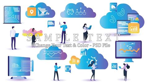 Cloud Computing And Data Analysis Premium Ai Generated Psd