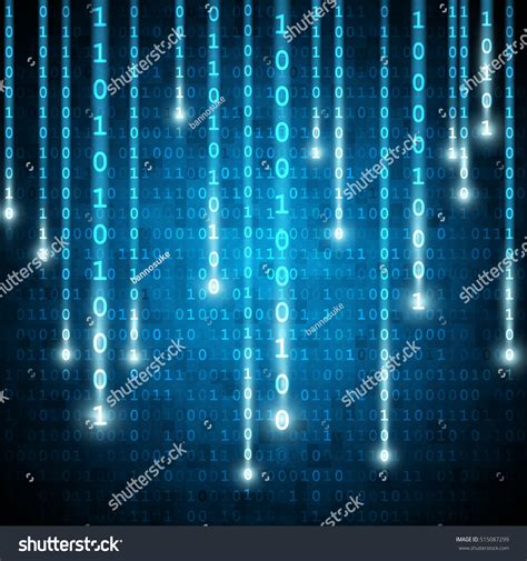 Vector Matrix Style Binary Background Falling Stock Vector Royalty Free Shutterstock