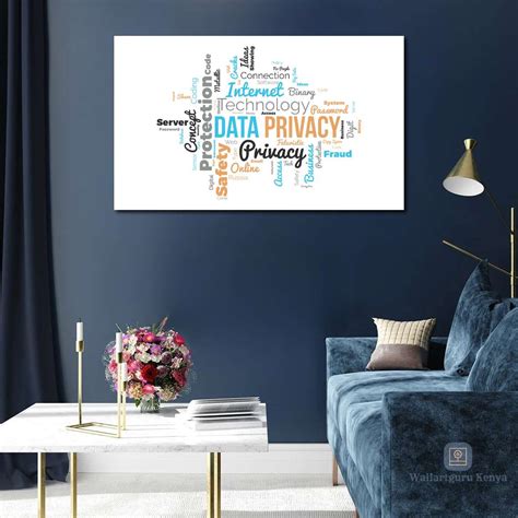 Data Privacy Word Quotes Canvas Art Wallart Guru