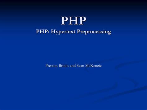 ppt php php hypertext preprocessing powerpoint presentation free