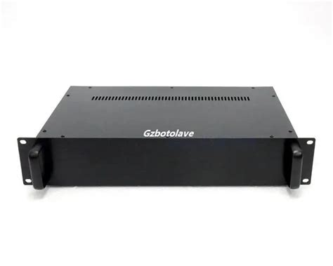 Black 19 Inch 2u Project Diy Chassis Data Switch Box Chassis Power