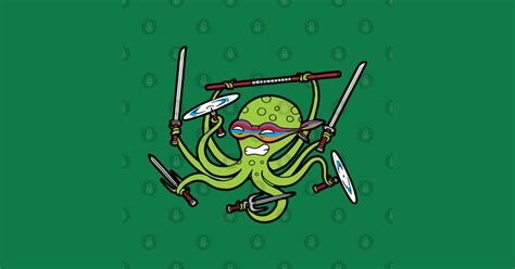 Cute Funny Kraken Ninja Multi Tasking Monster Cartoon Funny T Shirt