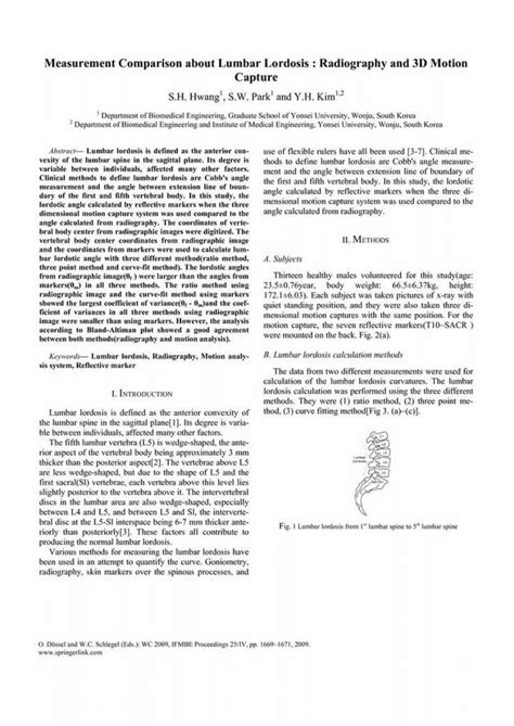 Pdf Measurement Comparison About Lumbar Lordosis Radiography And 3d