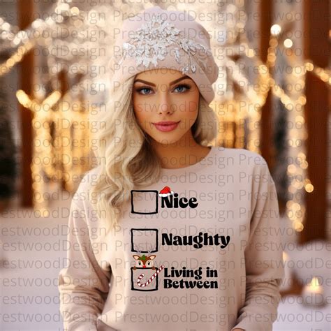 Christmas Png Nice Naughty Retro Shirt Design Holiday Etsy De