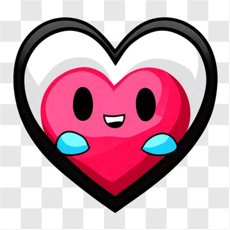 Download Cute Smiling Heart With Blue Eyes Png Online Creative Fabrica