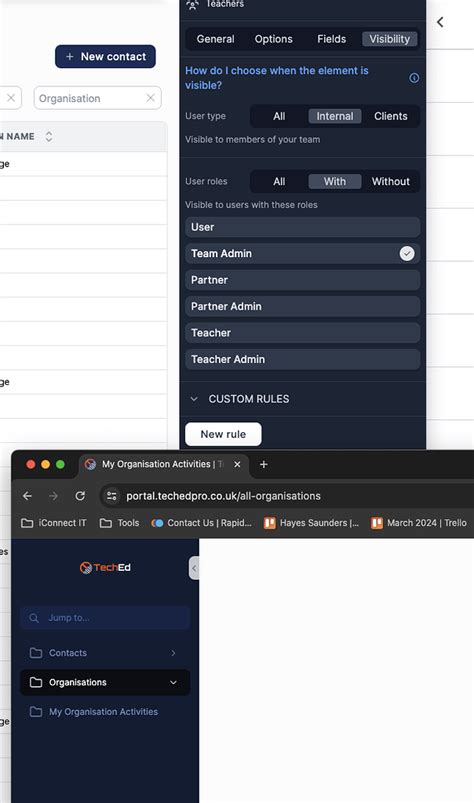 Folders in menu are not observing visibility rules - Bugs - Noloco