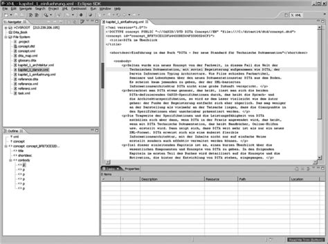 Dita Redaktionsumgebung Eclipse Data Type Gmbh
