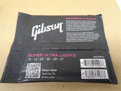 Gibson Acoustic Guitar Strings Masterbuilt Premium 10 14 23 30 39 47