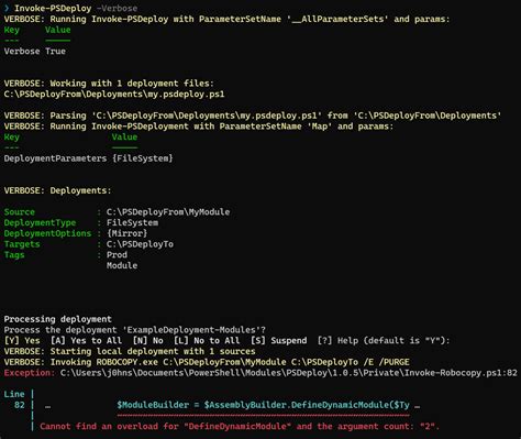 Powershell Why Do I Get An Error When Trying To Deploy A Folder Of