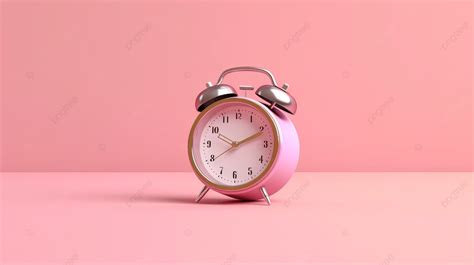 분홍색 배경에 미니멀한 알람 시계의 우아한 3d 디자인 시계 3d 시간 3d 알람 시계 배경 일러스트 및 사진 무료 다운로드 Pngtree