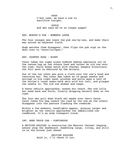 Sample Screenplay To Die In Ireland Patrick F Gleason