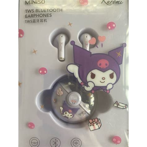 三麗鷗 Miniso Kuromi 庫洛米 酷洛米 藍芽53 藍芽耳機 可愛 蝦皮購物