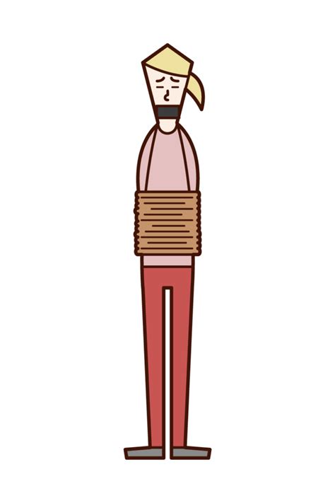 납치된 사람의 일러스트 여성 무료 일러스트 소재집 Kukukeke