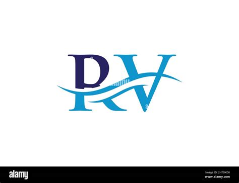 Initial Linked Letter Rv Logo Design Modern Letter Rv Logo Design