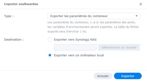 Synology Sauvegarder Et Restaurer Un Container Docker