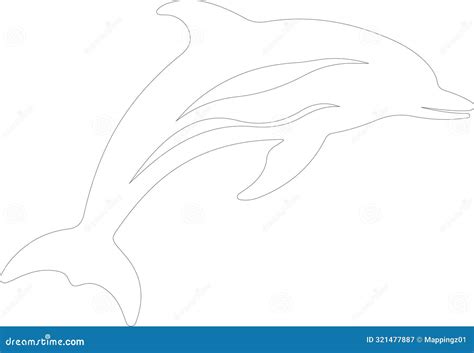 Spectacled Porpoise Outline Silhouette Generative Ai Stock Vector
