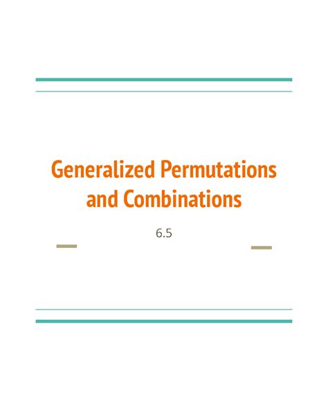 6 5 generalized permutations and combinations 1 generalized