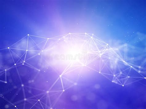 3d data technology abstract background with low poly plexus design