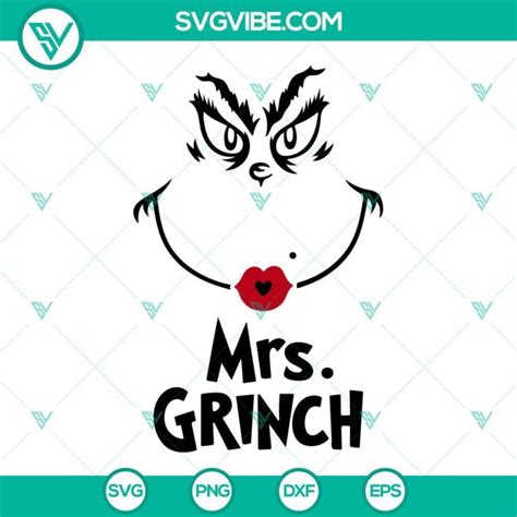 Mrs Grinch Face Svg Images Christmas Mrs Grinch Svg File Cricut