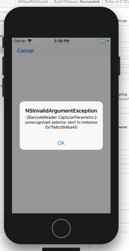 Objective C Error En Ios Cuando Envio Un Parametro A La Funcion Me