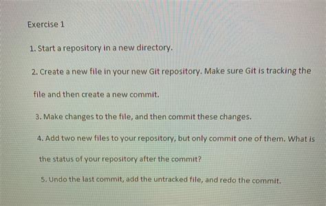 solved exercise 1 1 start a repository in a new directory