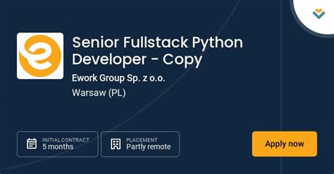 senior fullstack python developer