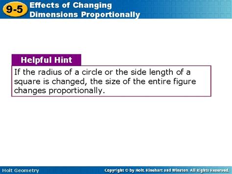 Effects Of Changing Dimensions Proportionally Geometry