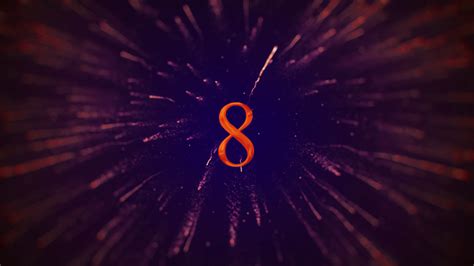 New Year Glowing Countdown Timer From To Seconds Animation