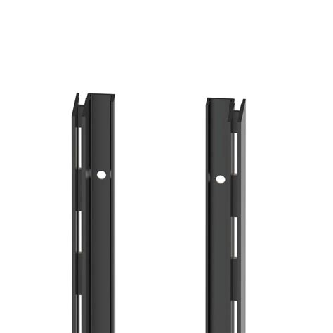 Muurstrip Enkel Lateraal Aluminium Mat Zwart L240cm Dikte 2cm Maatstap