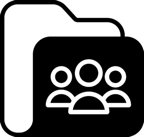 Premium Vector Group Folder Solid Glyph Vector Illustration